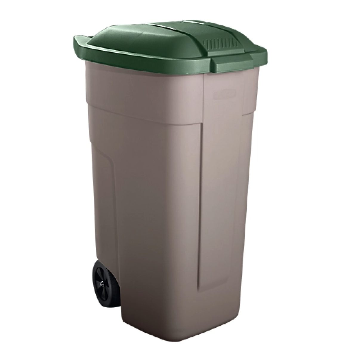Container Beige met Groene deksel 2 wielen 100 liter - Hygiëne Service ...